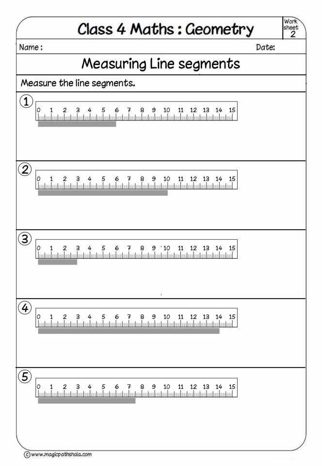 Measuring Line Segments Worksheets Geometry For Kids | Geometry Basics